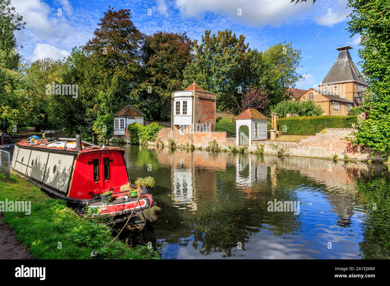 ware town centre high street , river lea navigation, hertfordshire ...