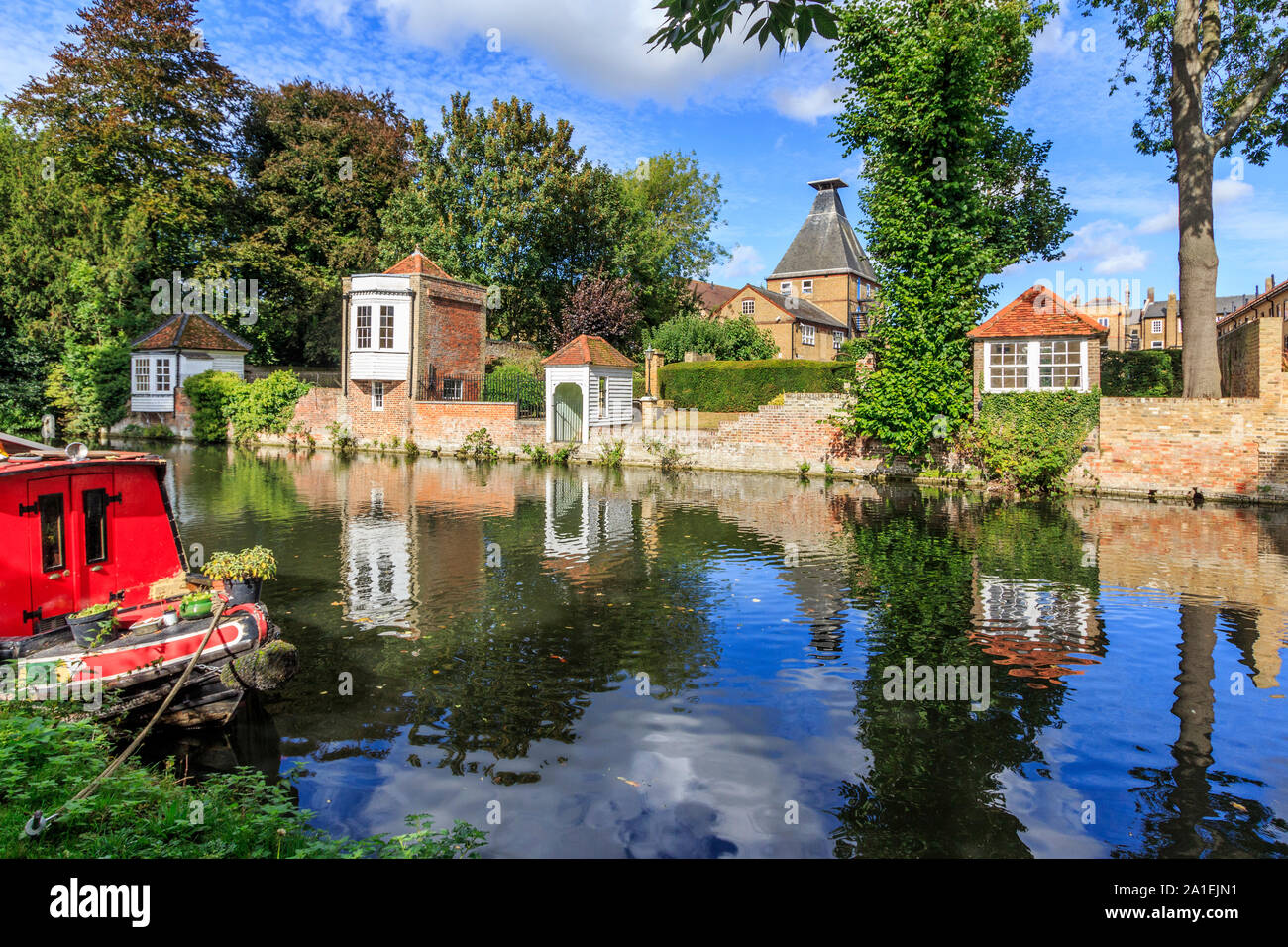 ware town centre high street , river lea navigation, hertfordshire ...
