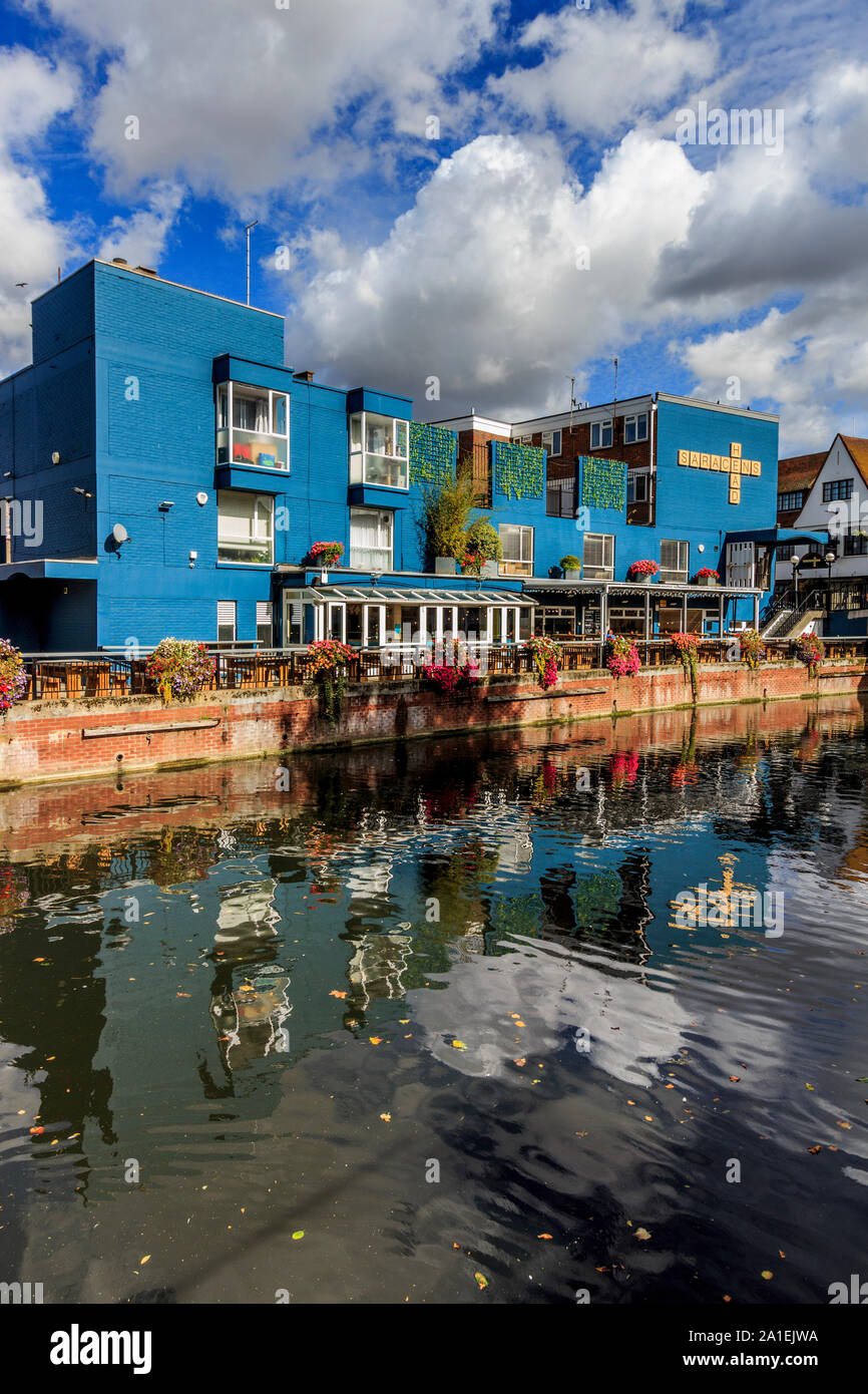 saracens head public house reflections,ware town centre high street ...