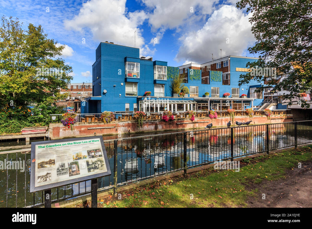 saracens head public house reflections,ware town centre high street ...