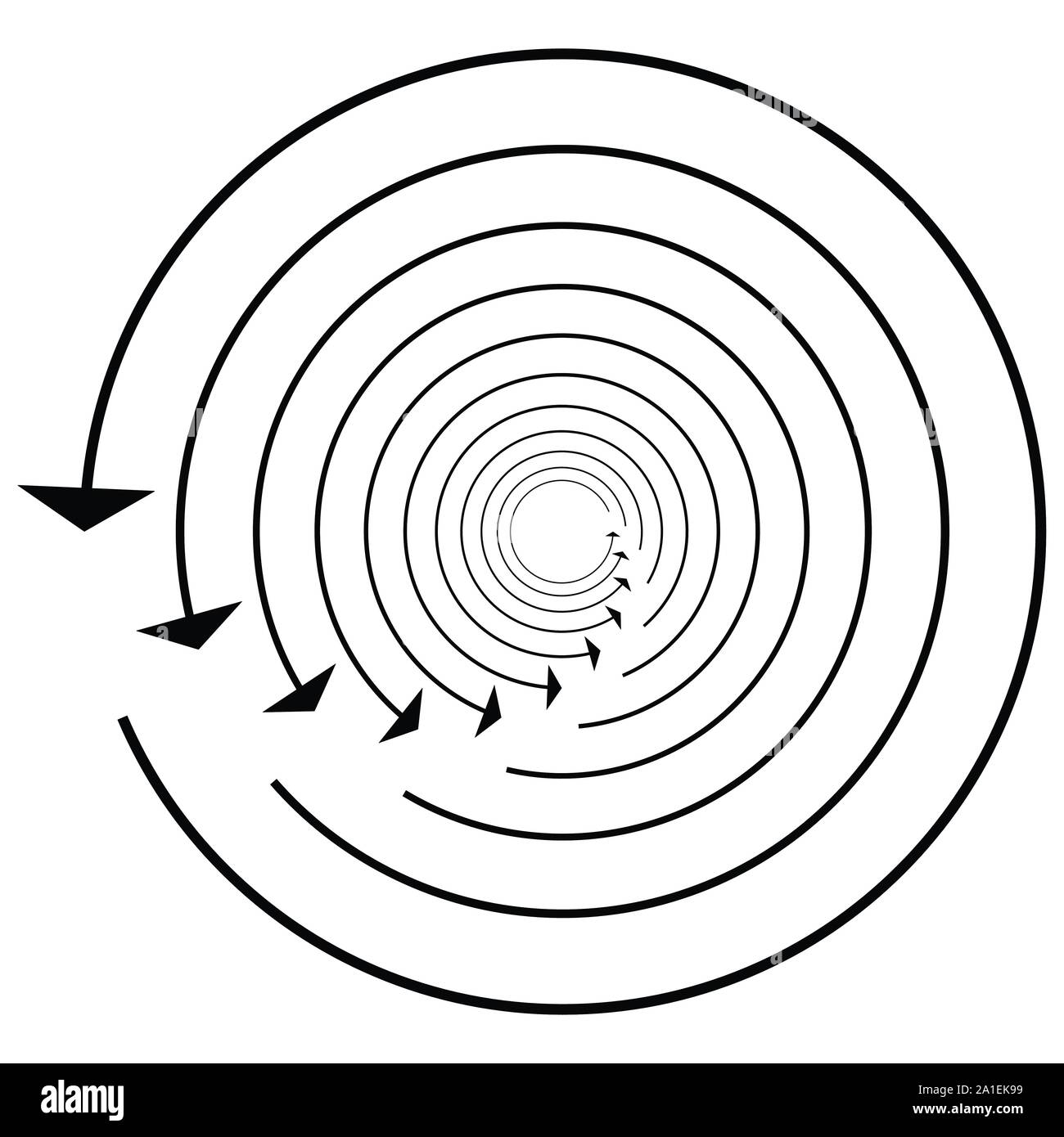 Circular, circle arrow left. Radial arrow icon, symbol ...