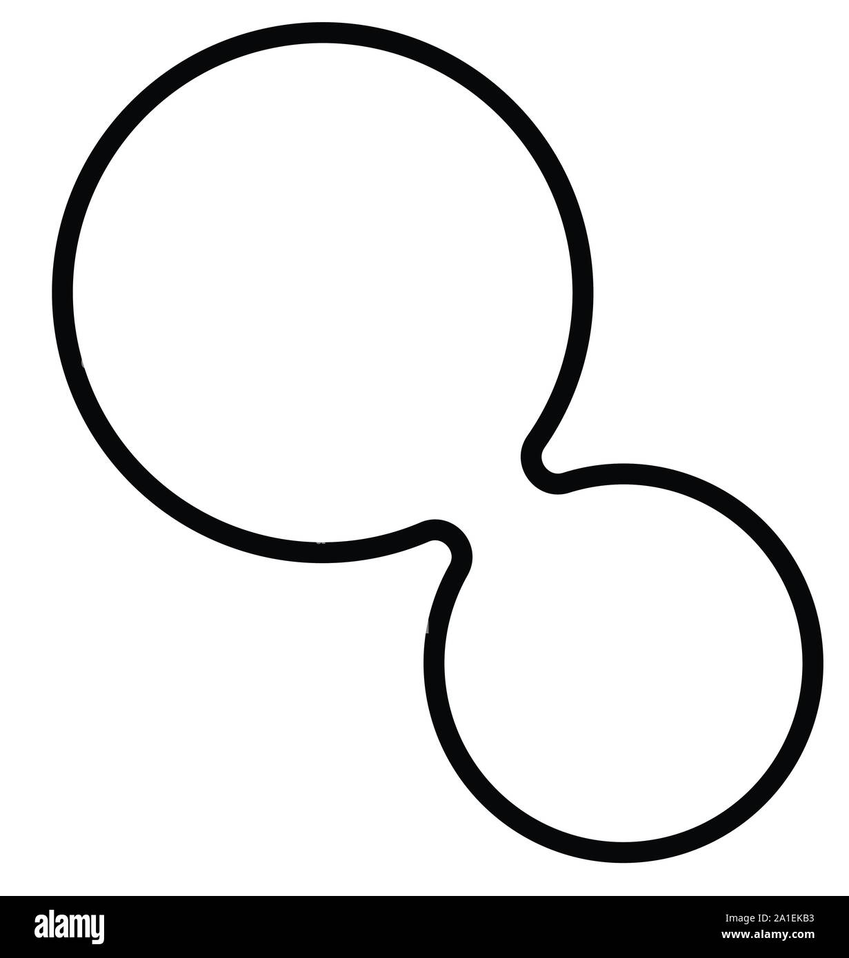 Combined, joint circles design element for charts, graphs and ...