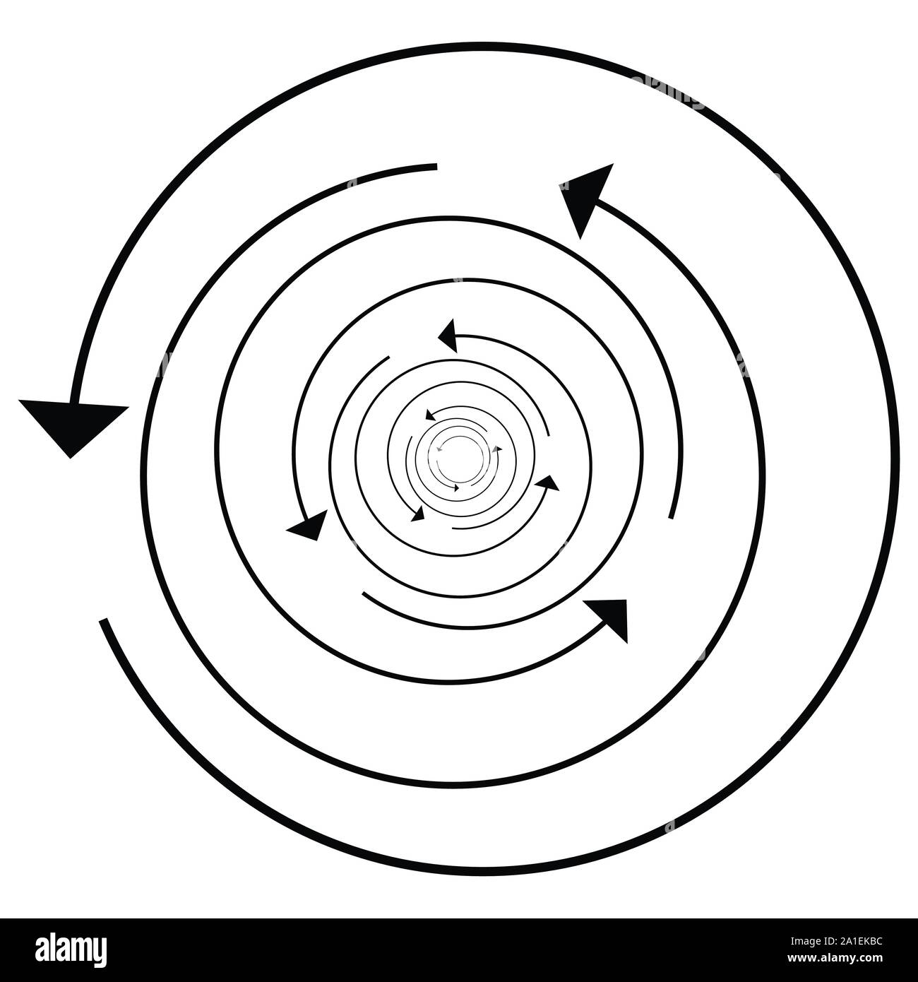 Circular, circle arrow left. Radial arrow icon, symbol ...