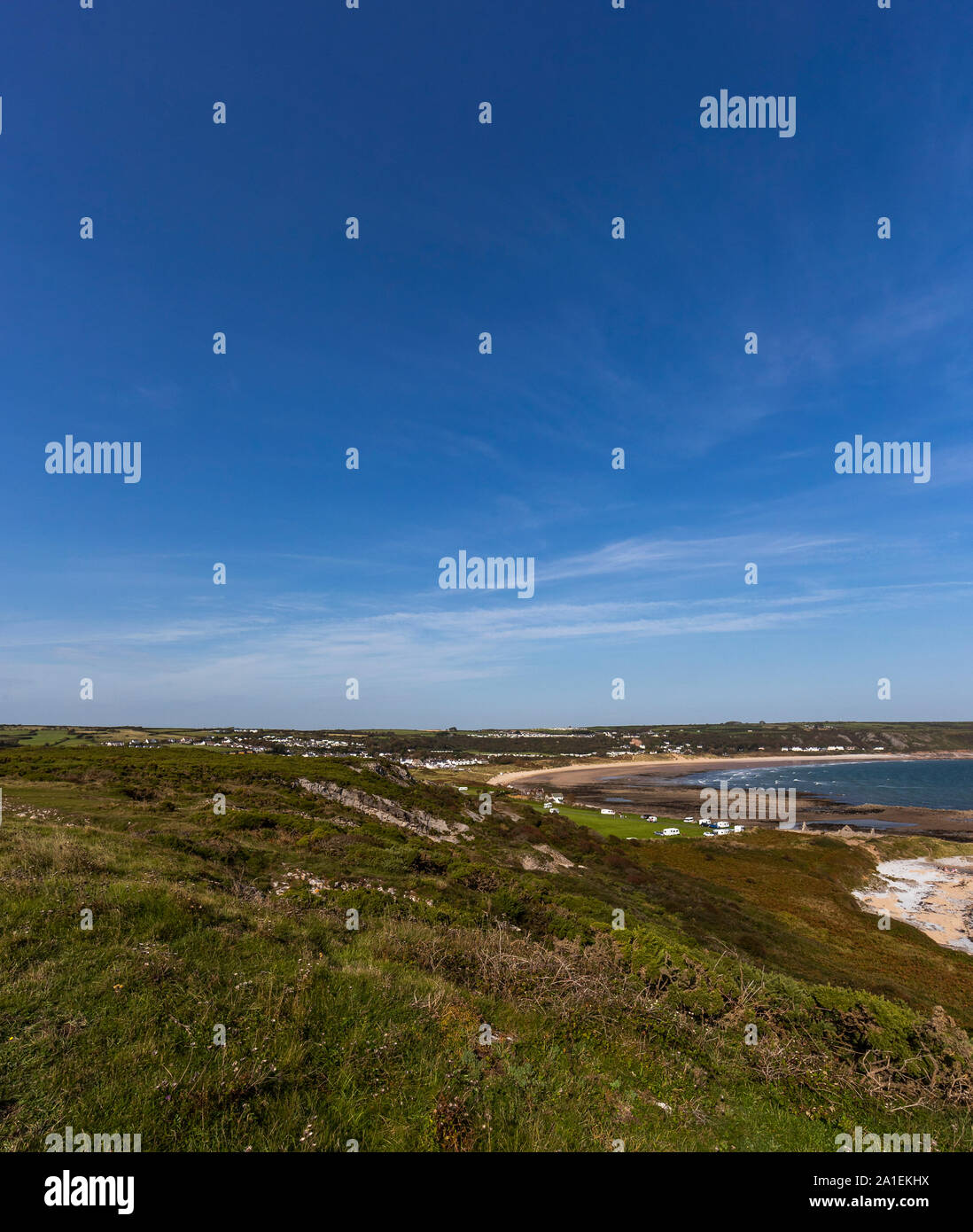 Port Eynon, Gower, AONB, Swansea, Wales, Gower Peninsula Stock Photo ...