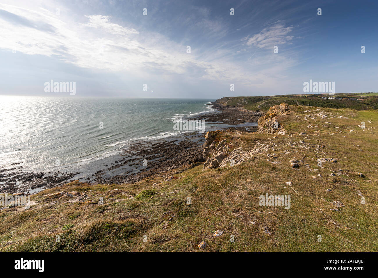 Port Eynon, Gower, AONB, Swansea, Wales, Gower Peninsula Stock Photo ...