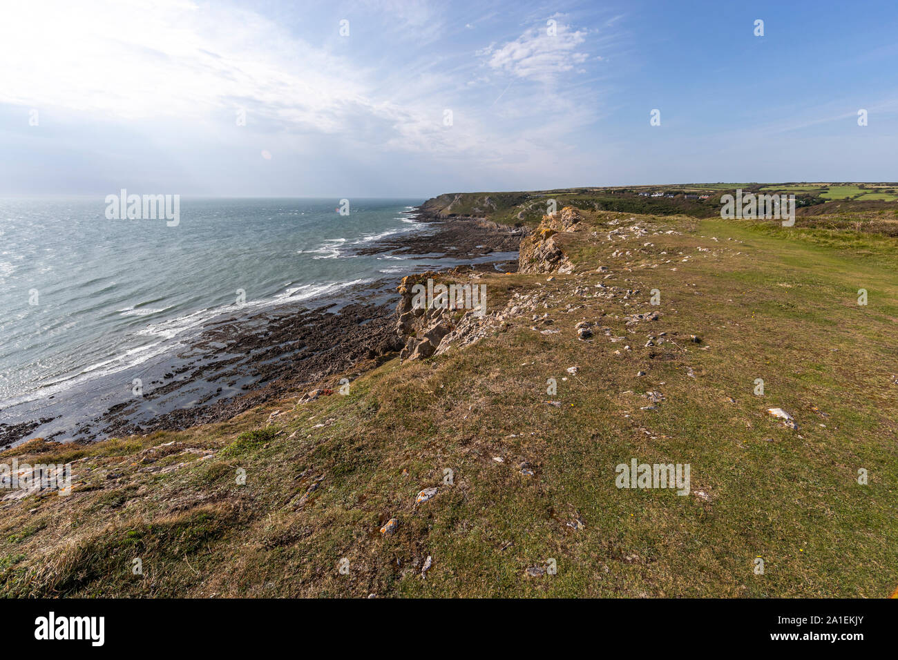 Port Eynon, Gower, AONB, Swansea, Wales, Gower Peninsula Stock Photo ...