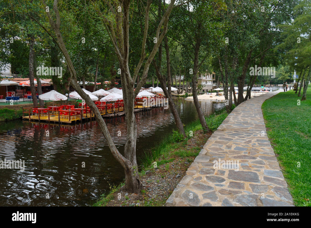 River scene in Gois village. Coimbra, Portugal Stock Photo - Alamy