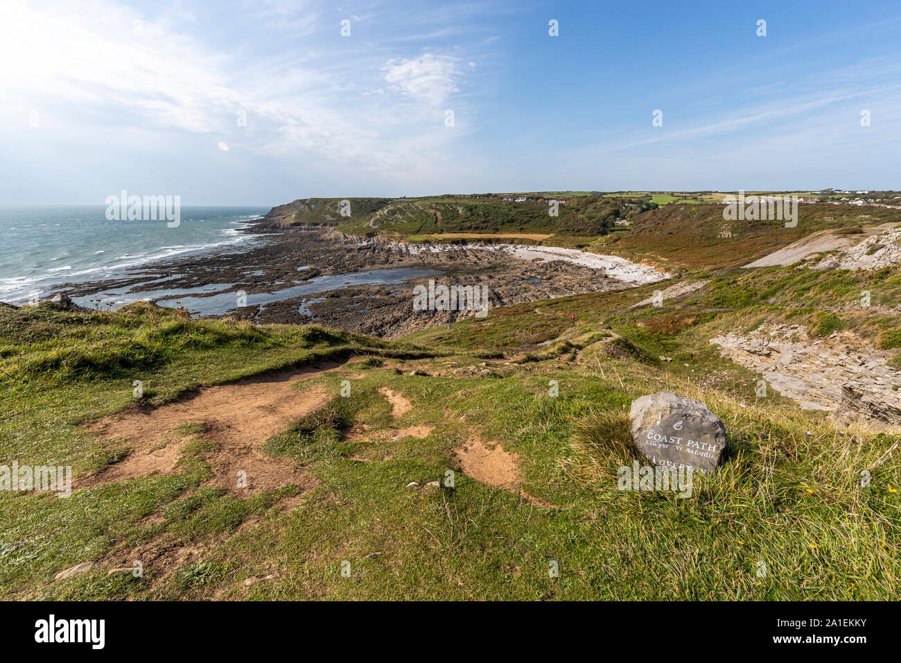 Port Eynon, Gower, AONB, Swansea, Wales, Gower Peninsula Stock Photo ...