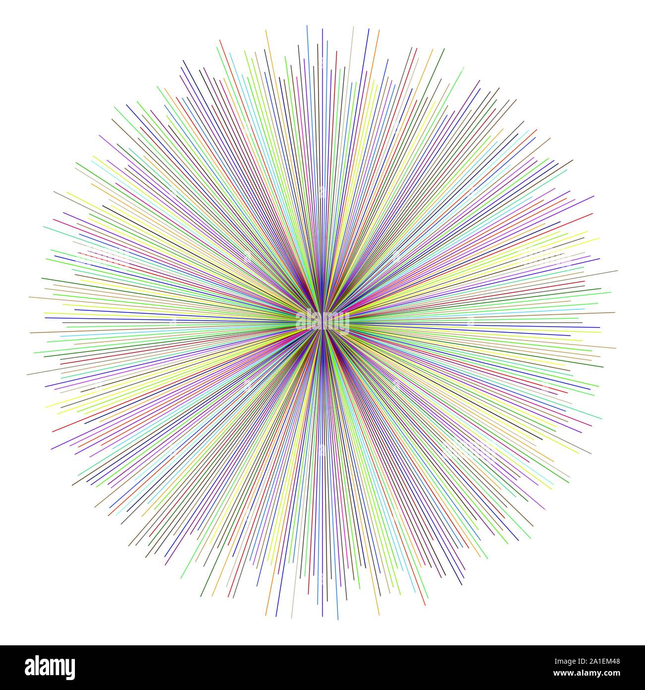 Radial, radiating lines, spokes. Circular rays, beams. Multicolor ...