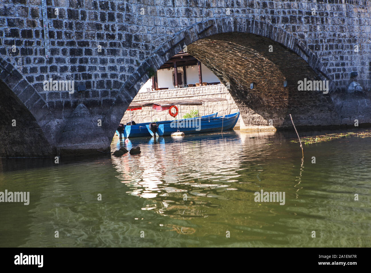 medieval bridge over the river Stock Photo - Alamy