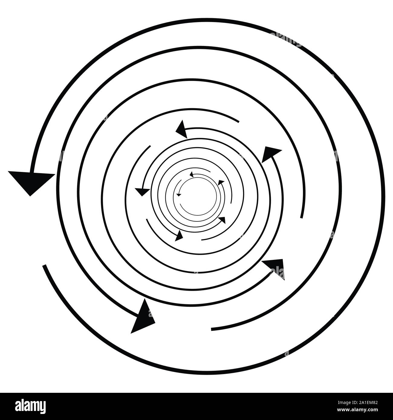 Circular, circle arrow left. Radial arrow icon, symbol ...