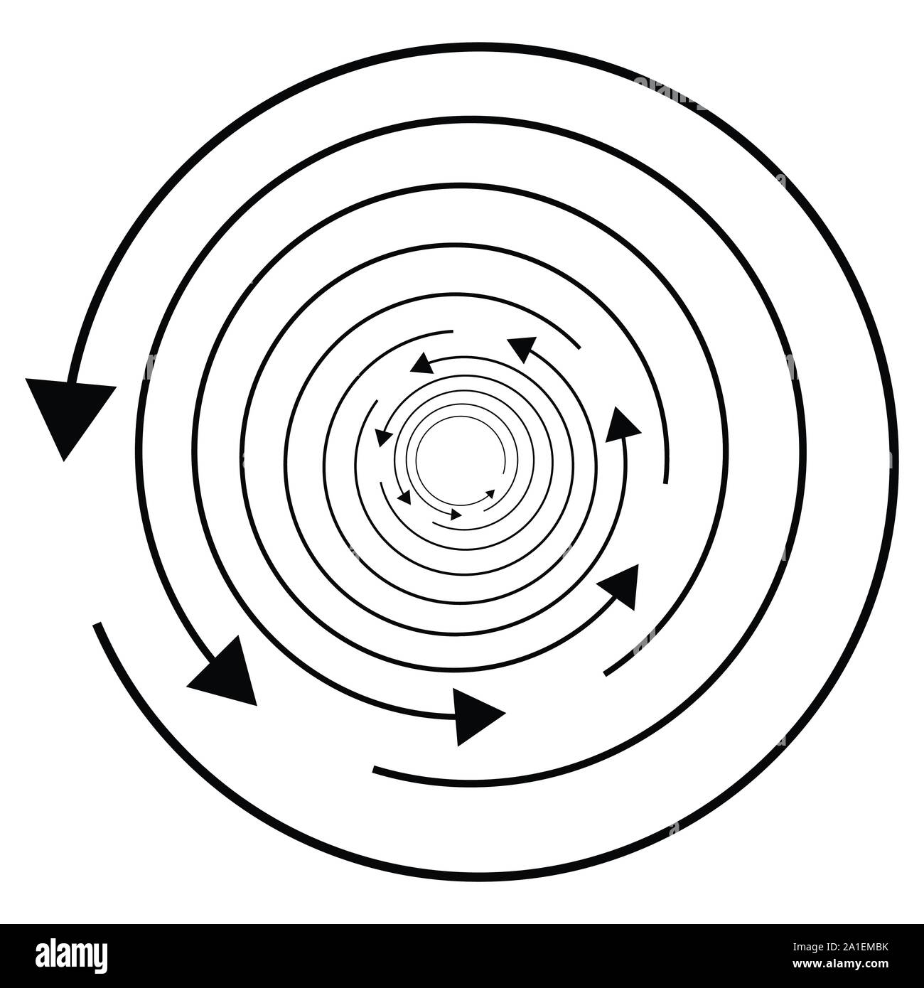 Circular, circle arrow left. Radial arrow icon, symbol ...