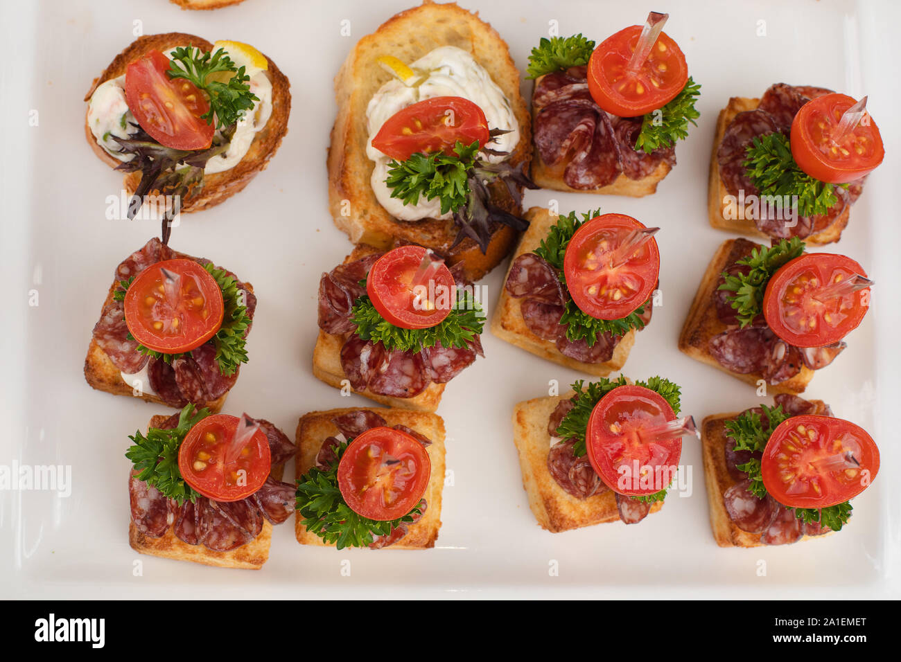 Closeup close up canapes hi-res stock photography and images - Alamy