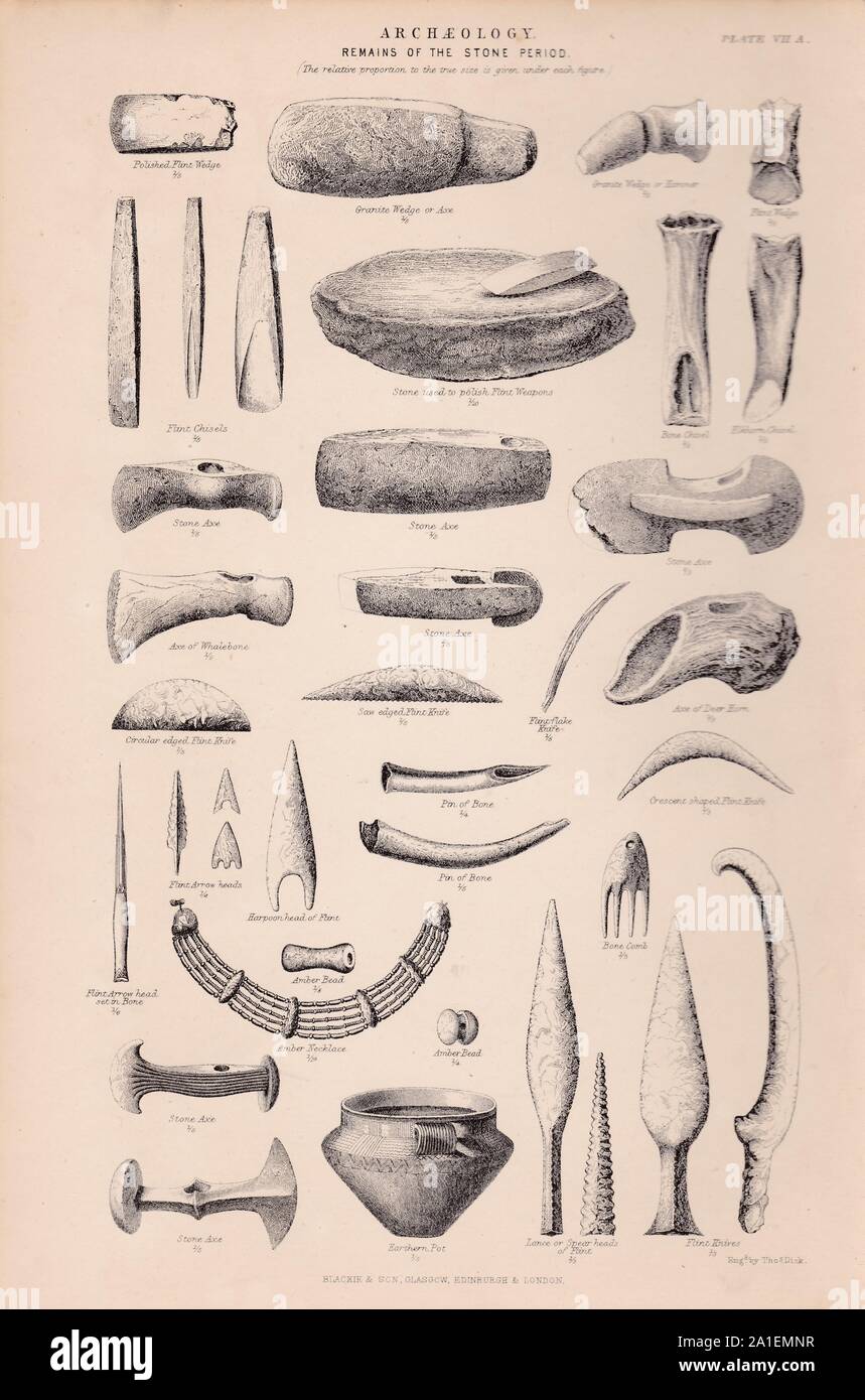 Stone age tools by period hi-res stock photography and images - Alamy