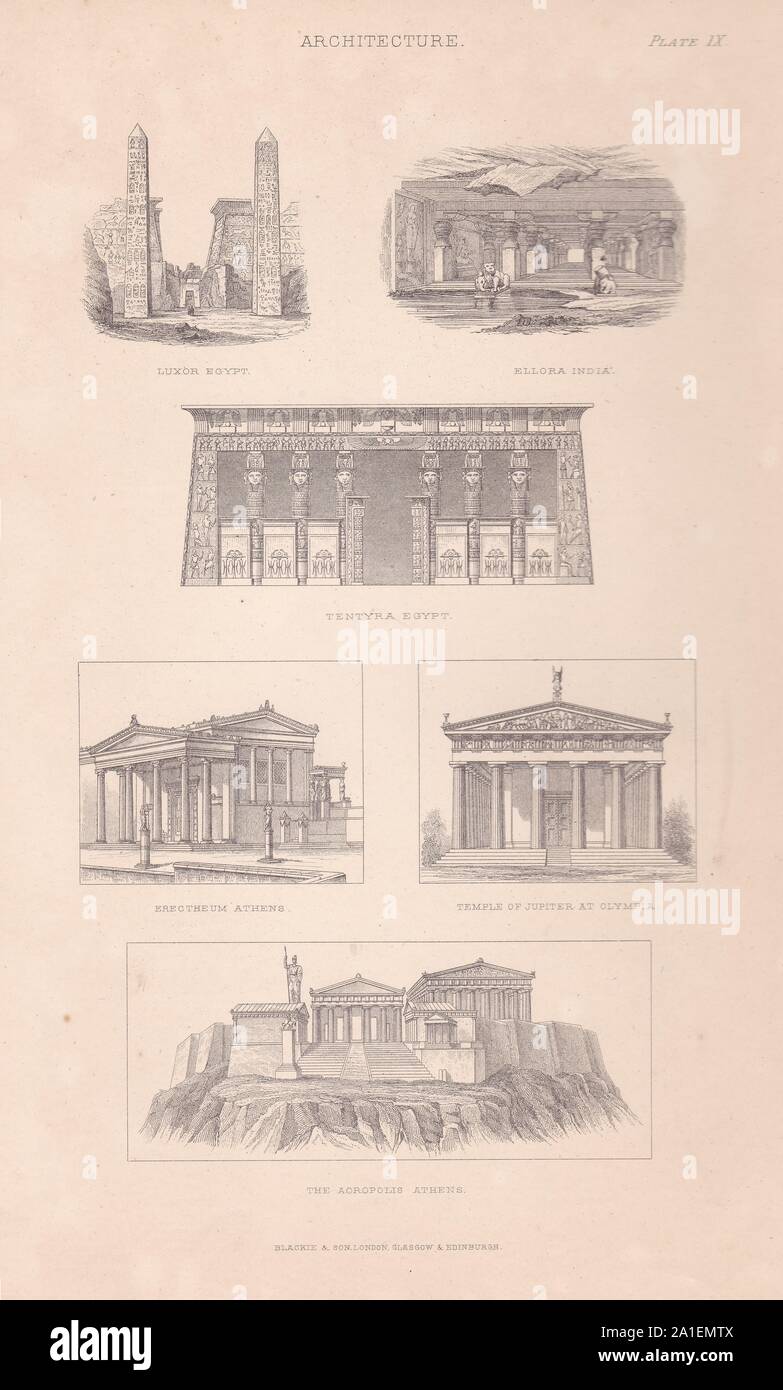 Book plate of Architecture - Historic Buildings Stock Photo - Alamy