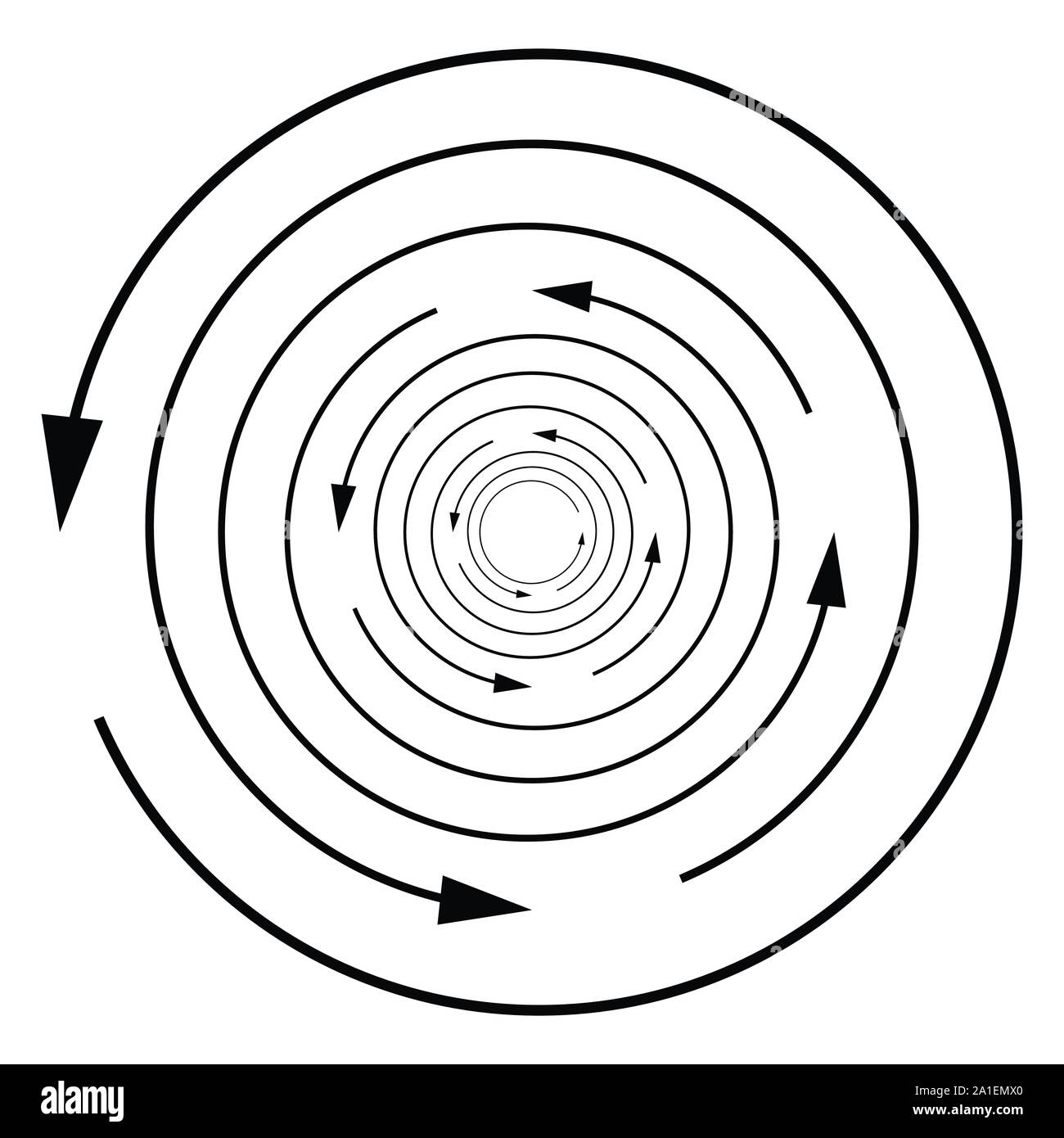 Circular, circle arrow left. Radial arrow icon, symbol ...