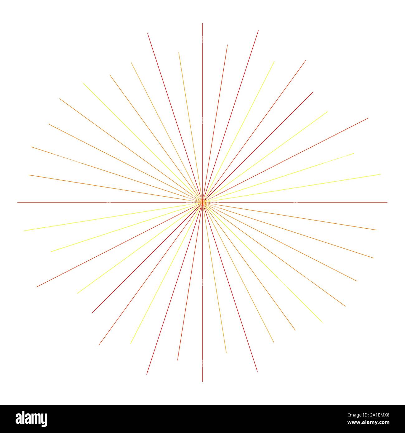 Orange, yellow radial, radiating lines. Rays, beams. Starburst ...