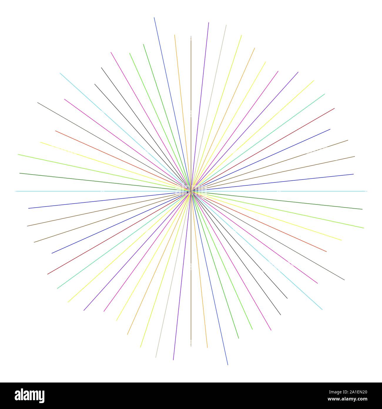 Radial, radiating lines, spokes. Circular rays, beams. Multicolor ...