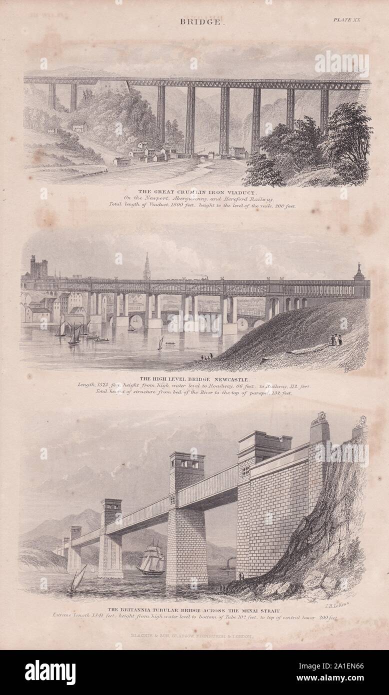 Book plate of Bridges - The Great Crumlin Iron Viaduct, The High Level ...