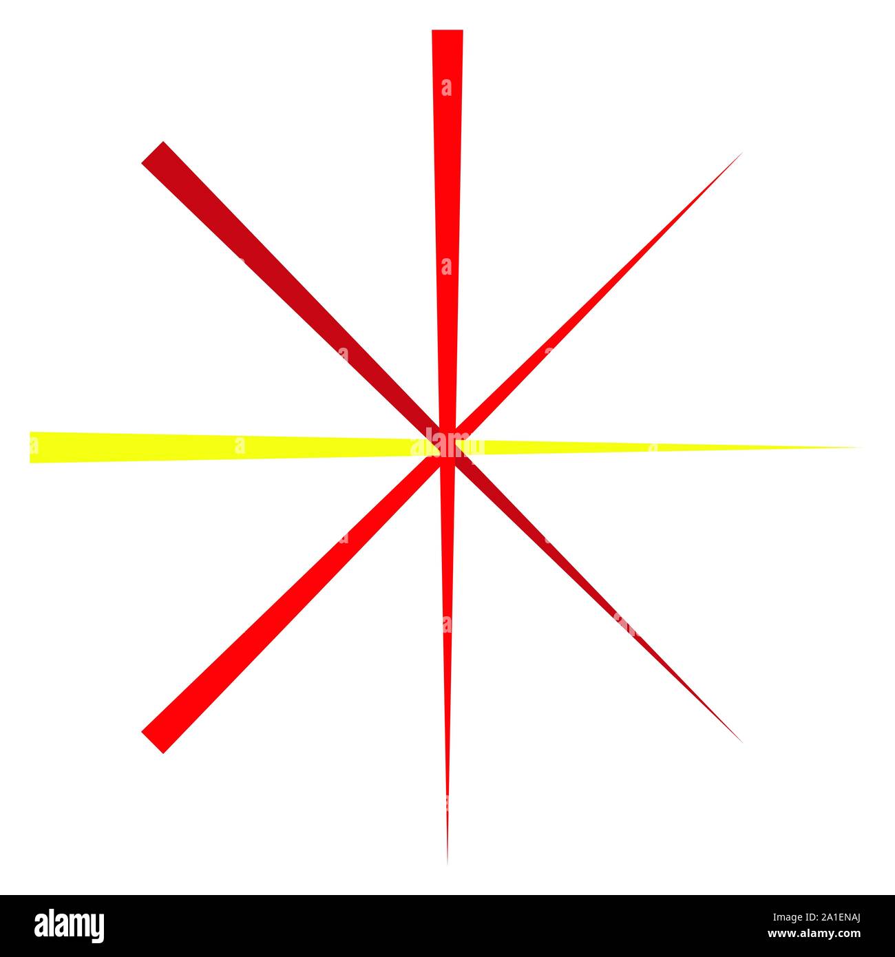 Orange, yellow radial, radiating lines. Rays, beams. Starburst ...