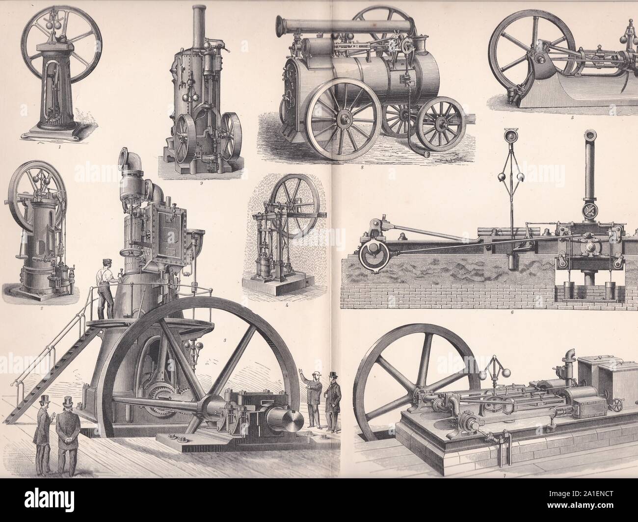 Book plate of Steam Engines - Vertical Engines of Various Construction ...