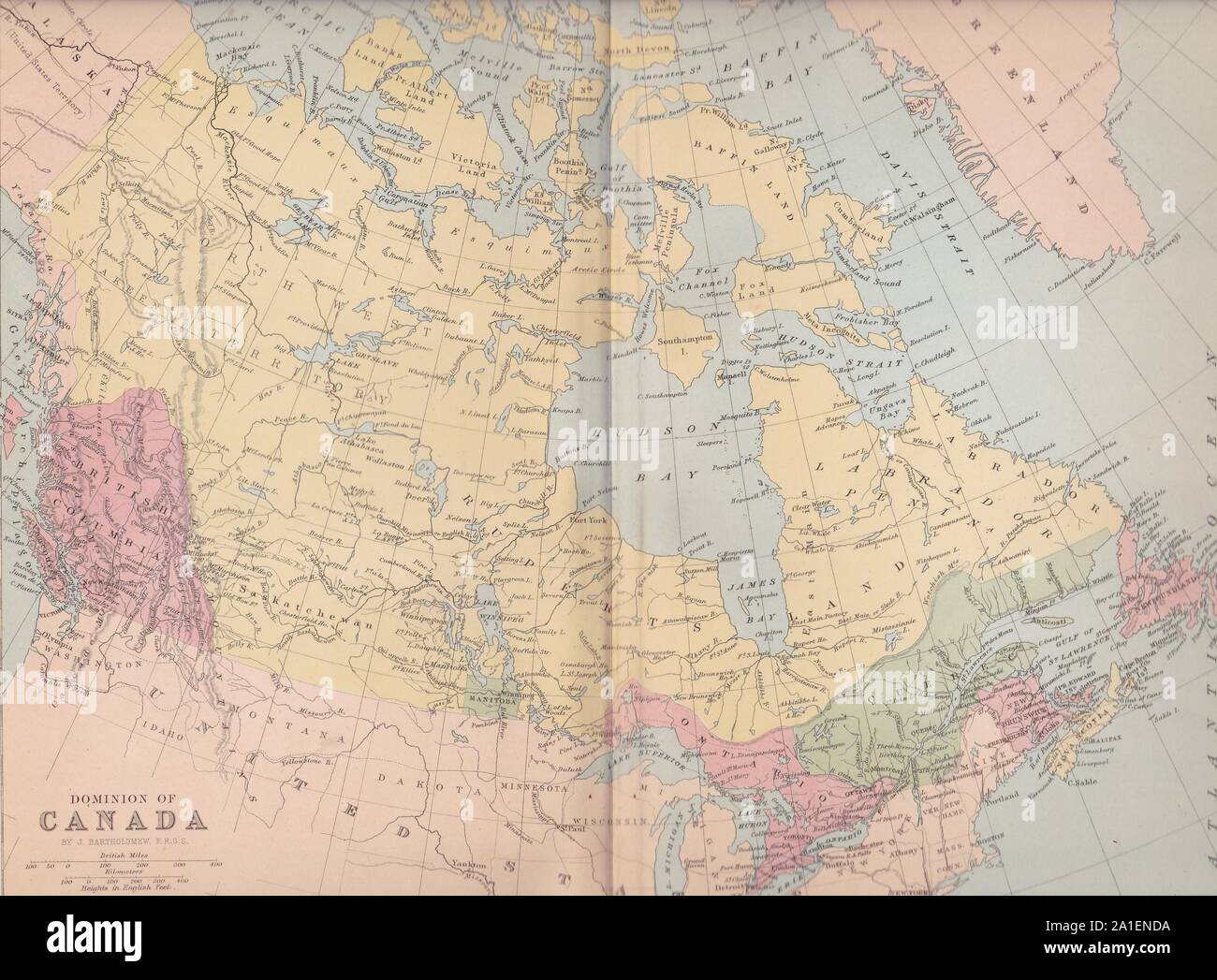 Map of dominion of canada 1800s hi-res stock photography and images - Alamy