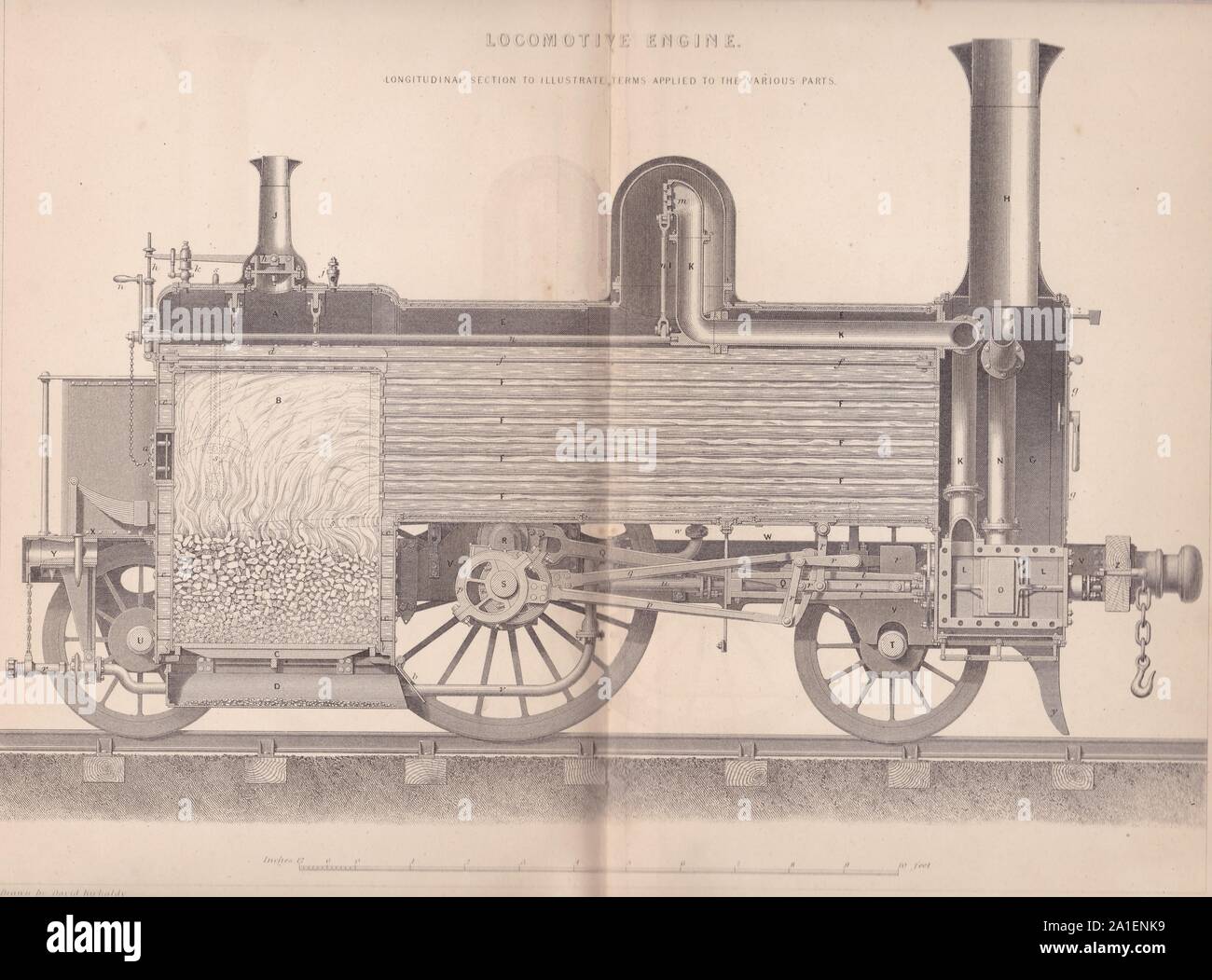 Working of a steam locomotive engine 1800s hi-res stock photography and images - Alamy