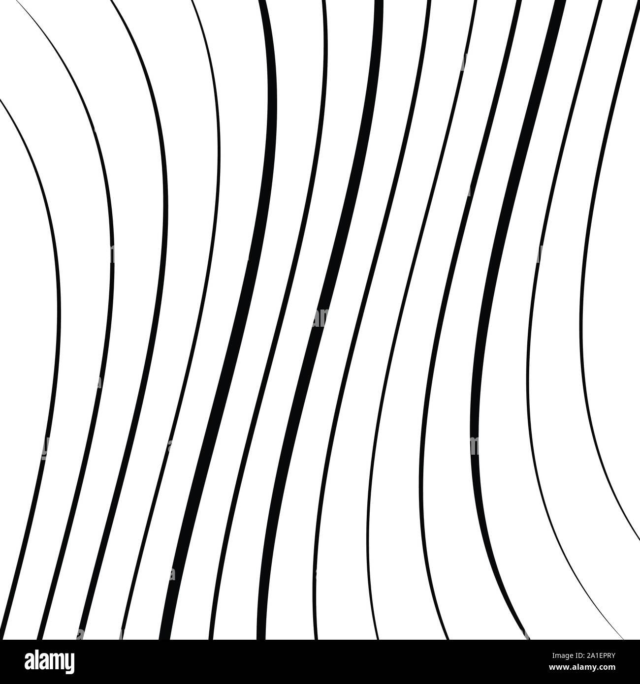 Geometric waving, wavy parallel lines. Ripple, twisted lines pattern ...