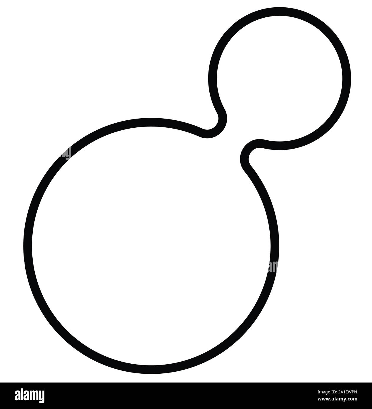 Combined, joint circles design element for charts, graphs and ...