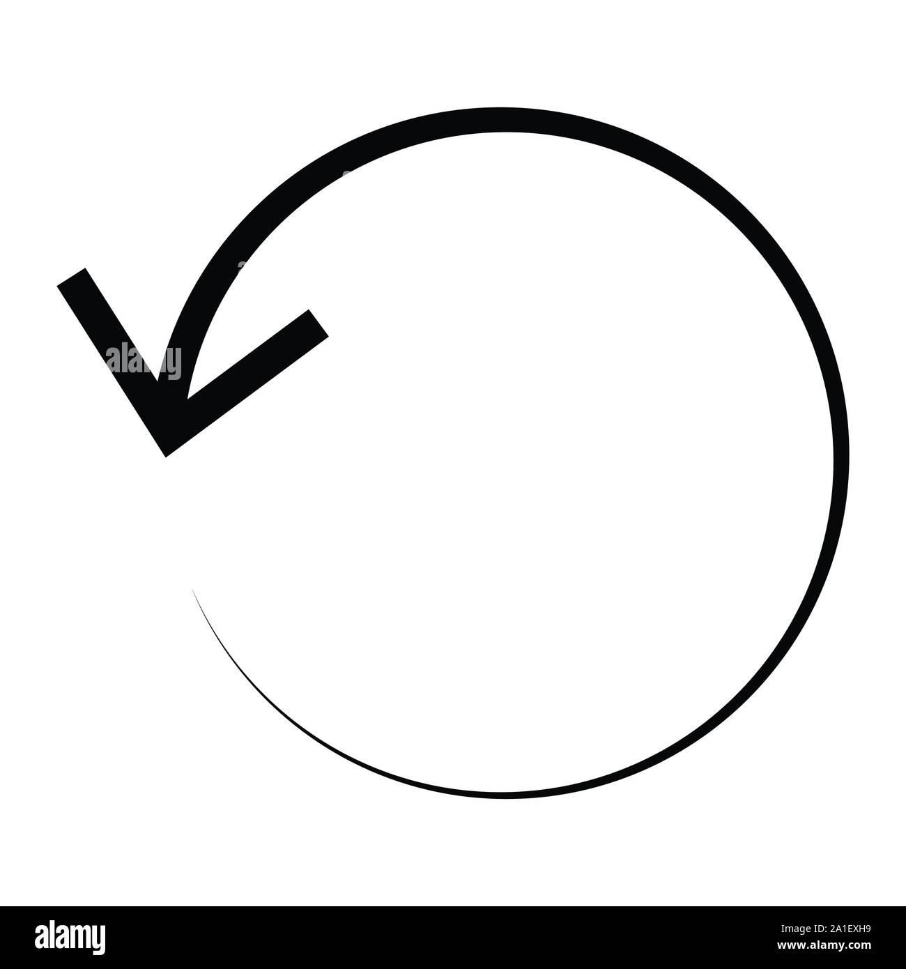 Circular, circle arrow left. Radial arrow icon, symbol ...