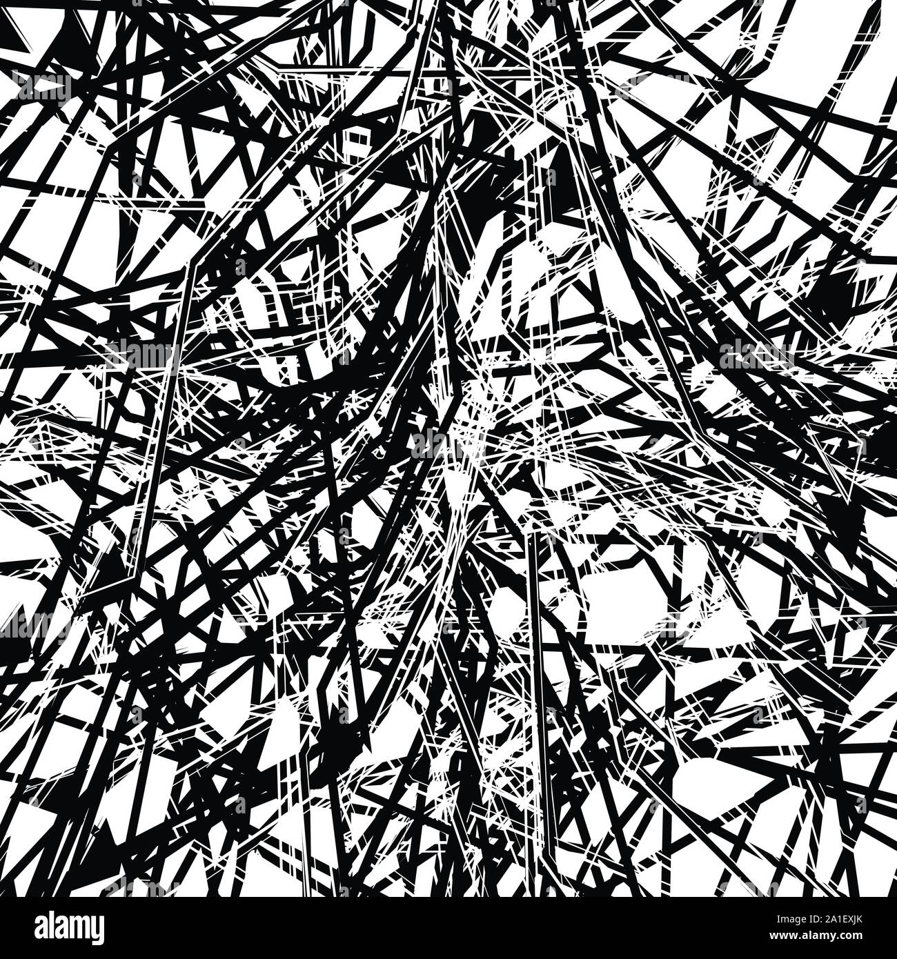 Abstract art with deformation, distortion effect on random lines ...