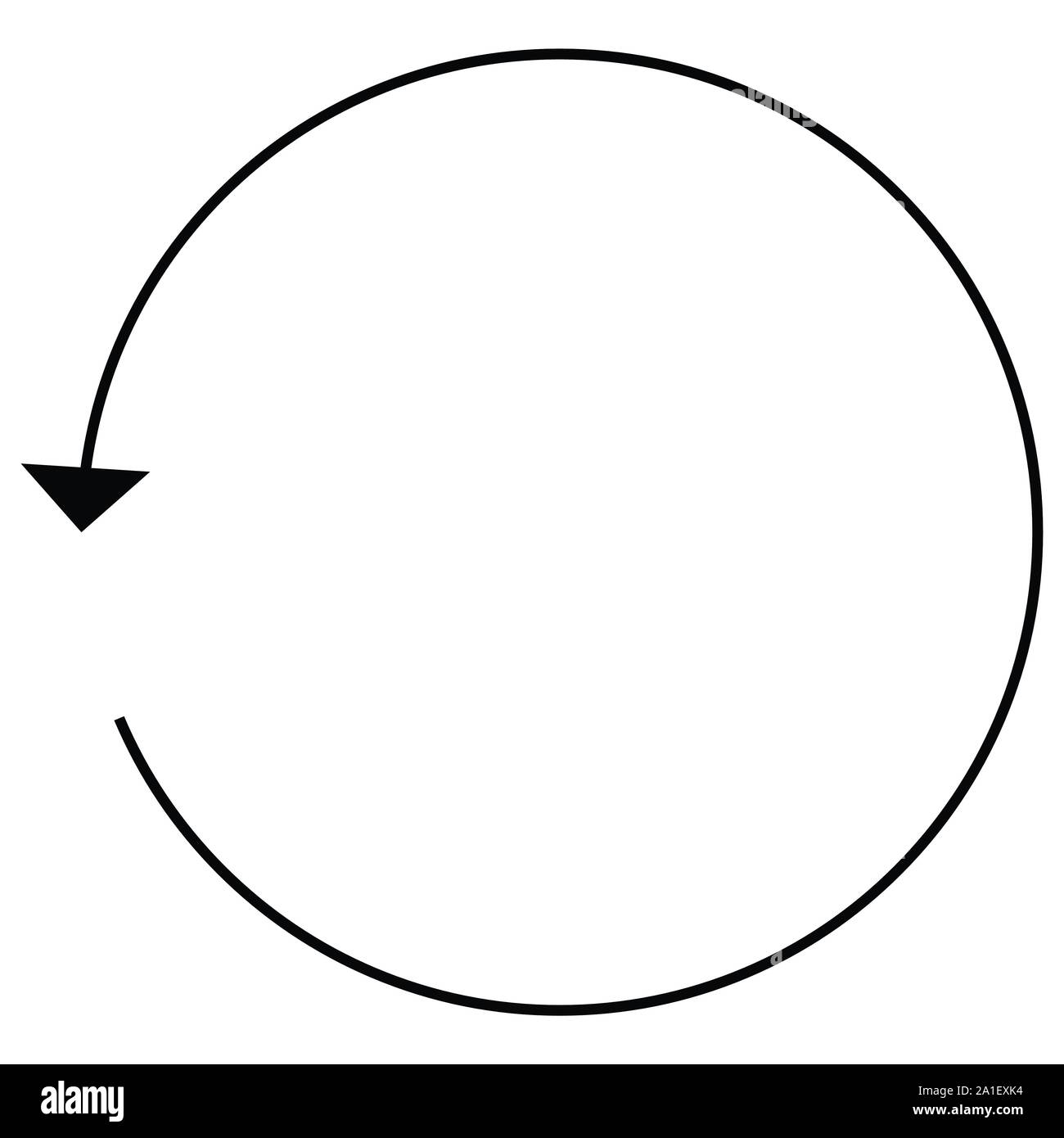 Circular, circle arrow left. Radial arrow icon, symbol ...