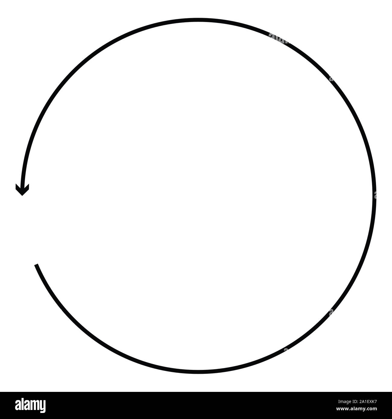 Circular, circle arrow left. Radial arrow icon, symbol ...