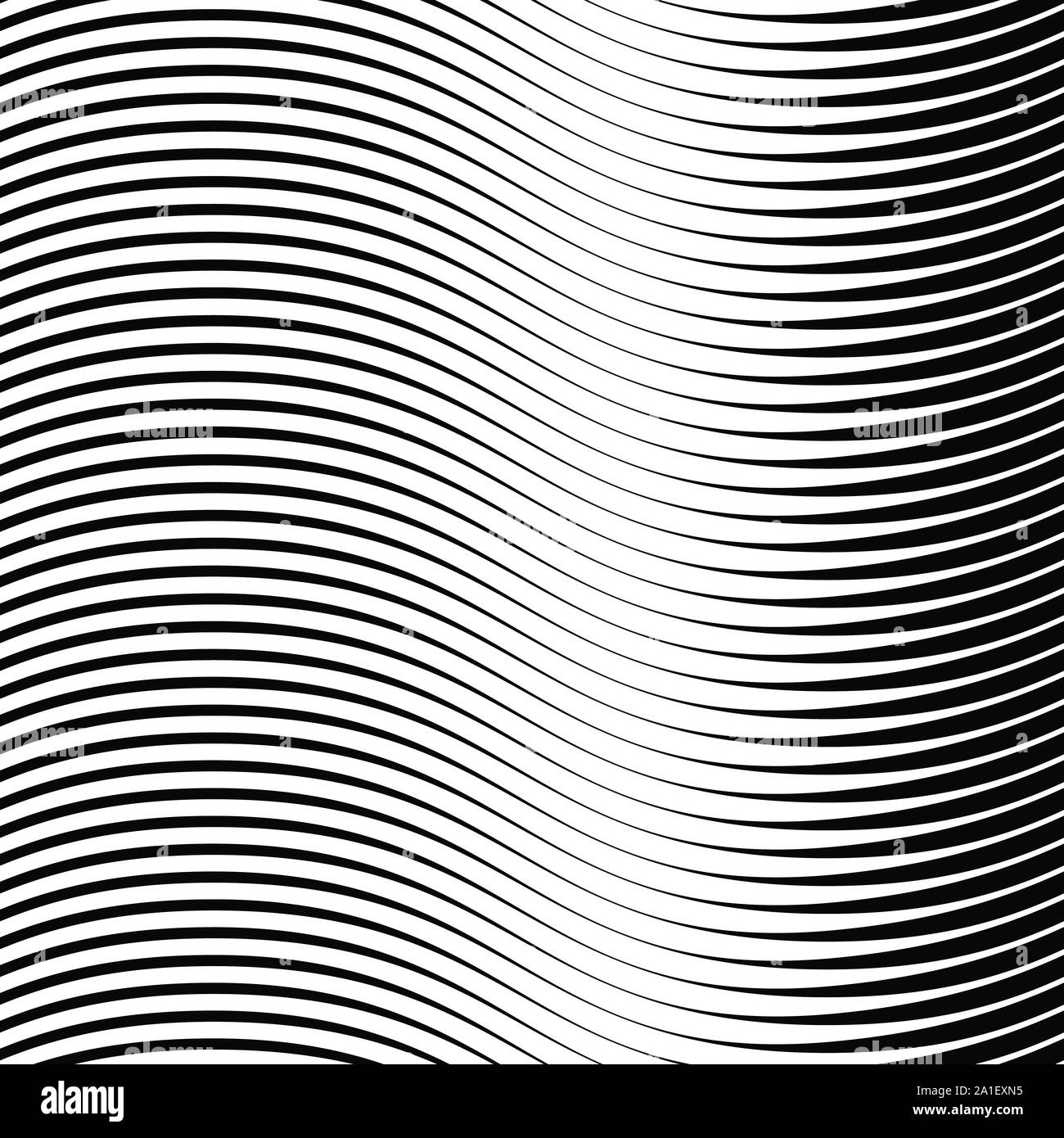 Waving, wavy, zigzag lines. Irregular parallel stripes, lines with wavy ...