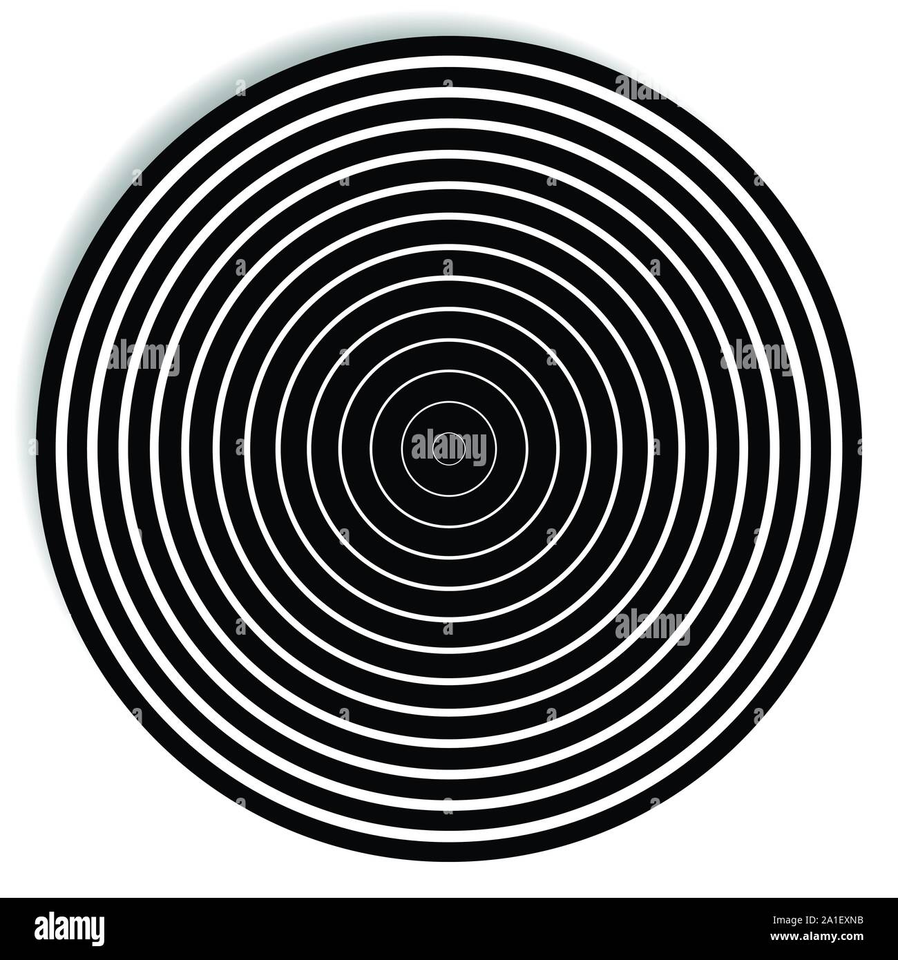 Concentric, radial circle pattern. Radiating spiral. Vortex lines. Rays ...