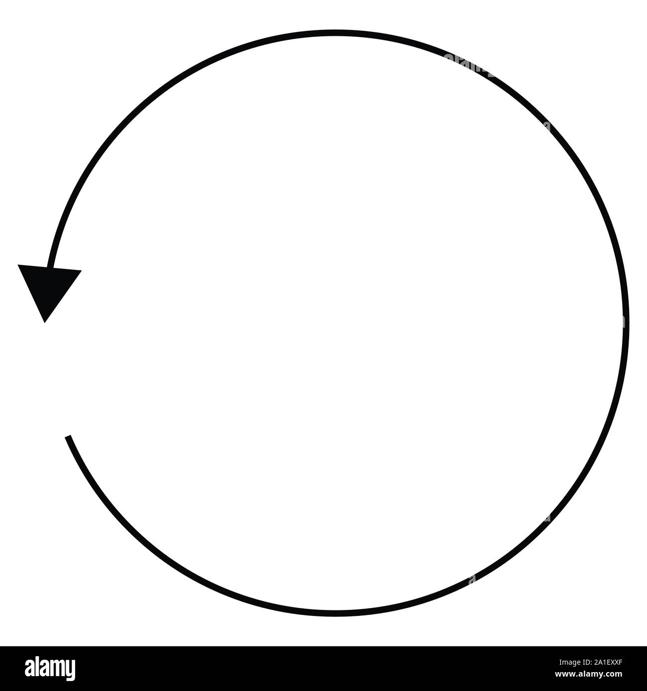 Circular, circle arrow left. Radial arrow icon, symbol ...