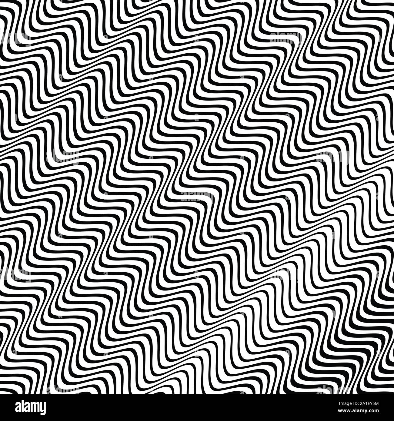 Diagonal, oblique, slanting waving, wavy, zigzag lines. Irregular ...