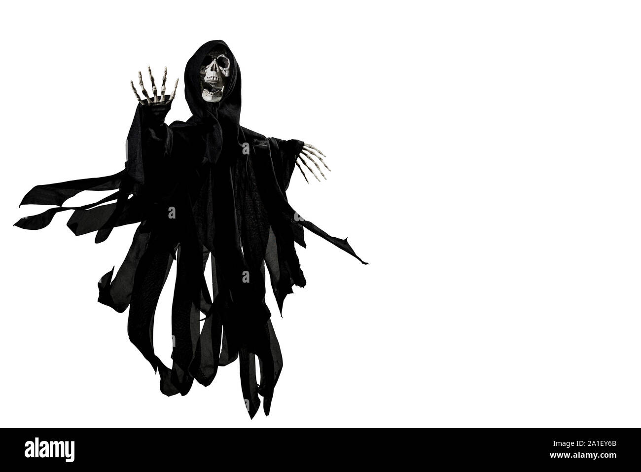 Flying ghost skeleton on a white background Isolated with paths Stock ...