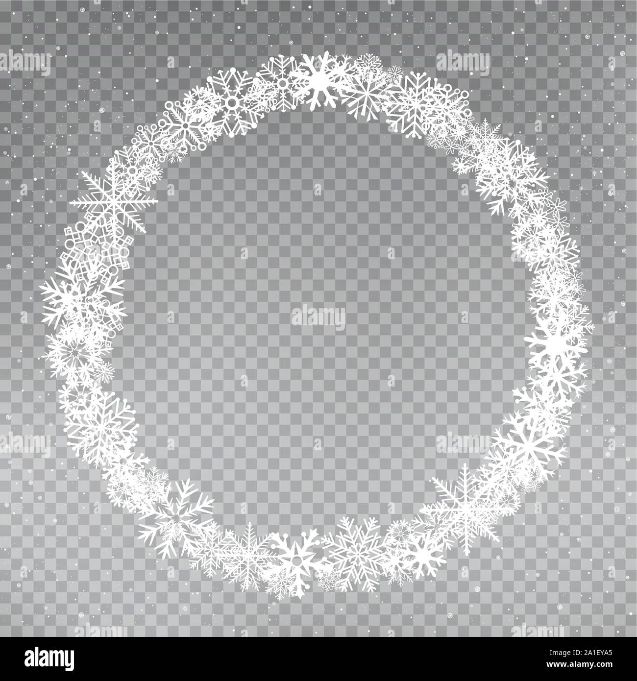 snowflakes round frame template Stock Vector Image & Art - Alamy