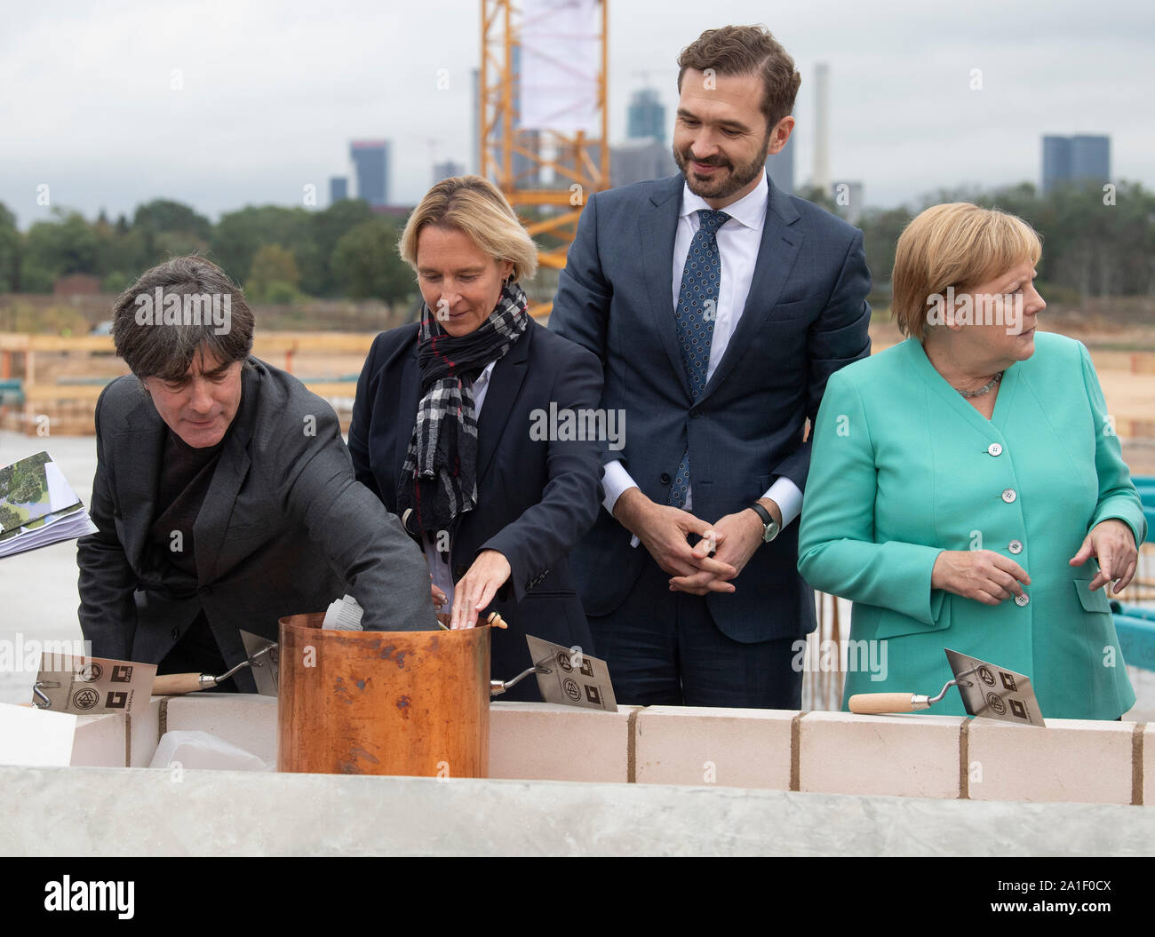 26 September 2019, Hessen, Frankfurt/Main: Federal coach Joachim Löw (l ...