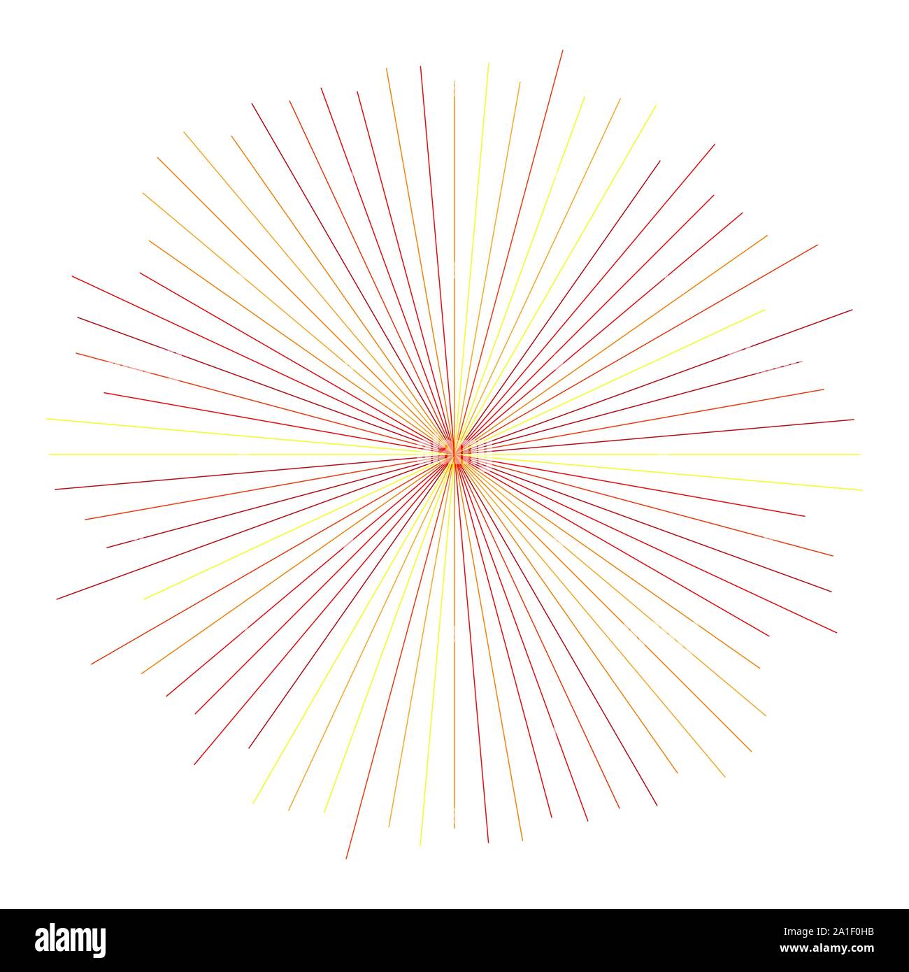 Orange, yellow radial, radiating lines. Rays, beams. Starburst ...