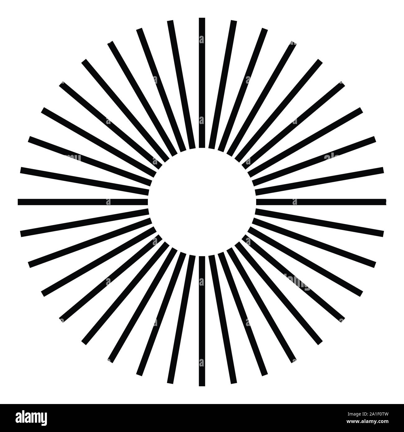 Radial - radiating lines burst element Circular, concentric lines Stock ...