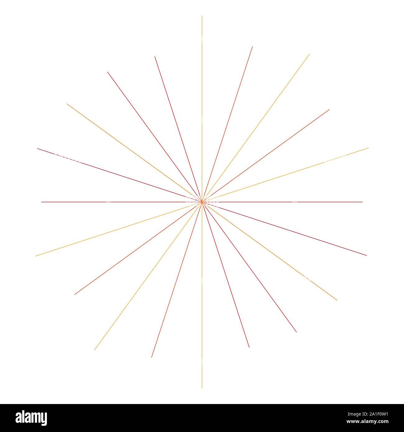 Orange, yellow radial, radiating lines. Rays, beams. Starburst ...