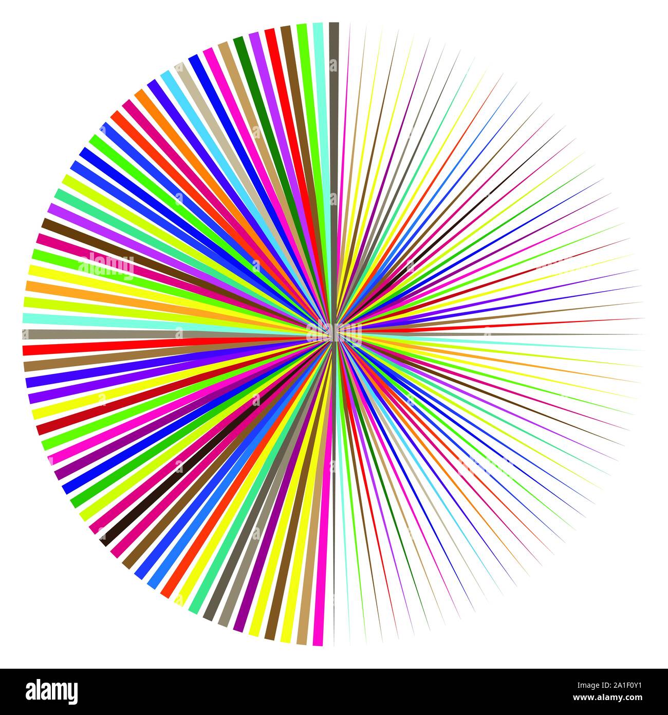 Radial, radiating lines, spokes. Circular rays, beams. Multicolor ...