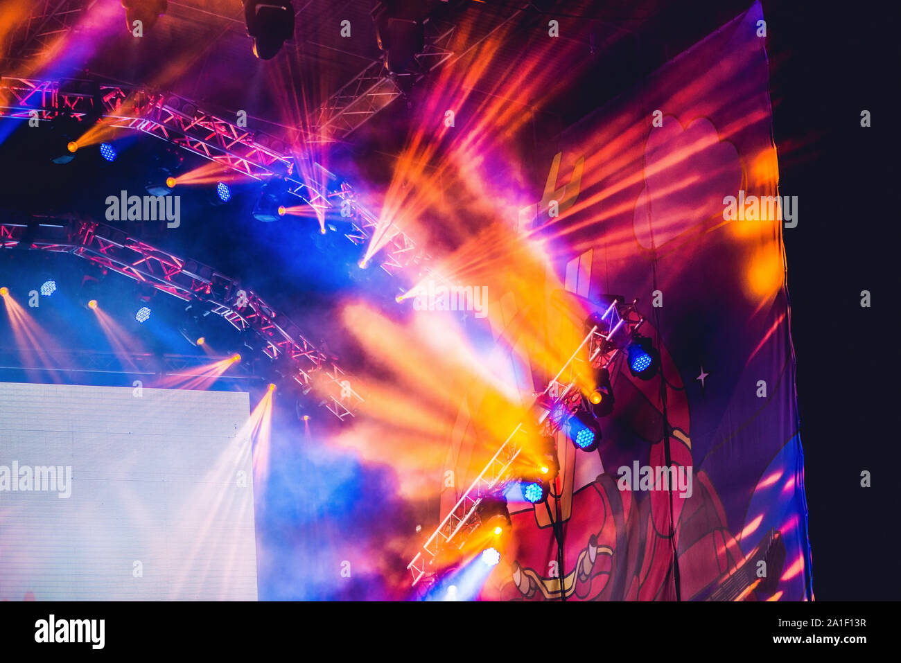 concert lighting background. Illumination at a rock concert Stock Photo ...