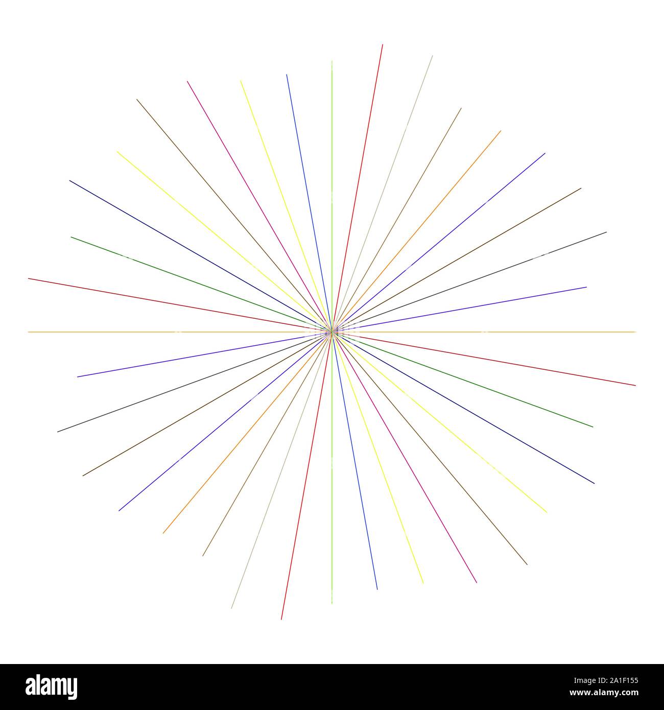 Radial, radiating lines, spokes. Circular rays, beams. Multicolor ...