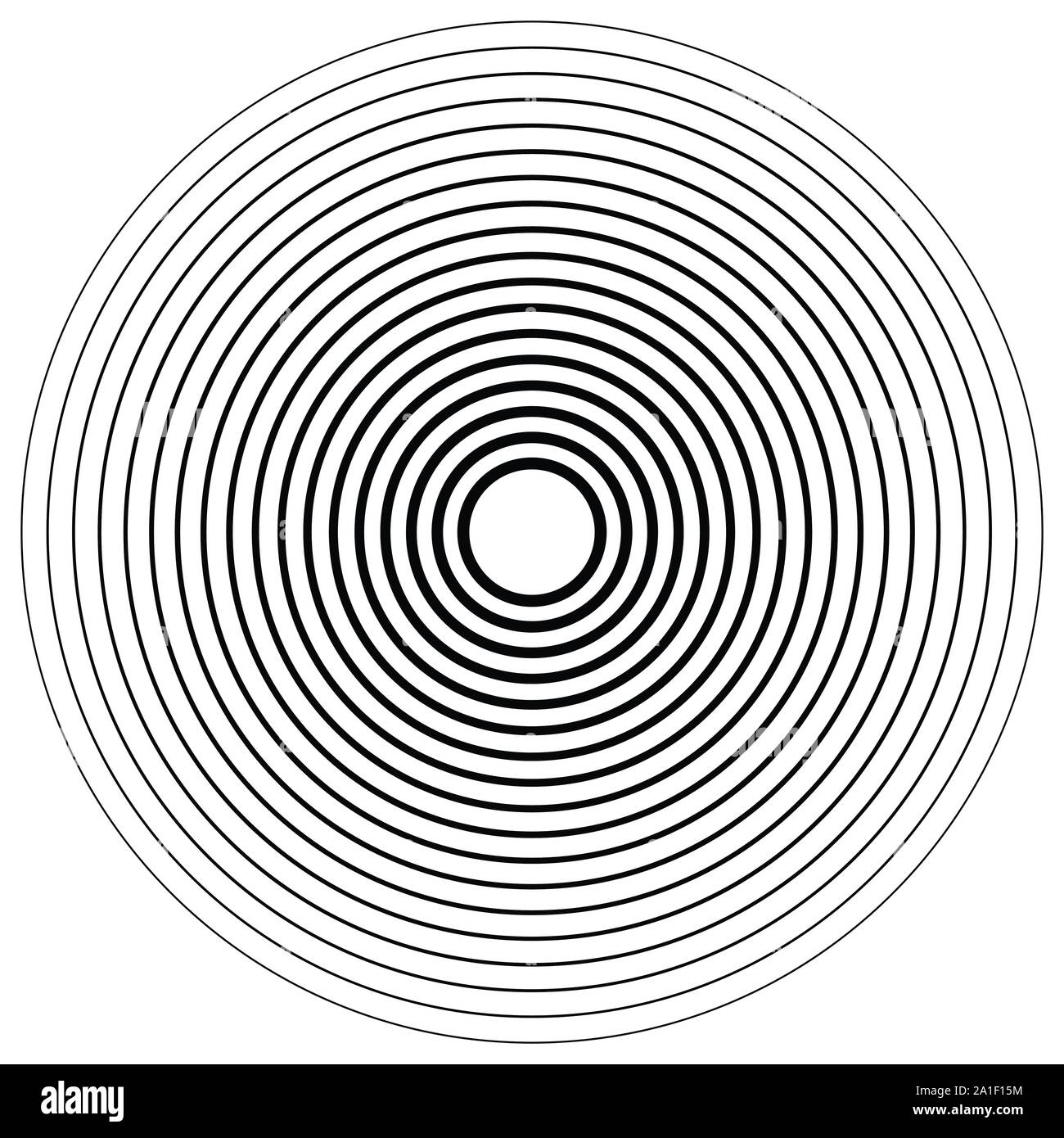 Concentric, radial circle pattern. Radiating spiral. Vortex lines. Rays ...