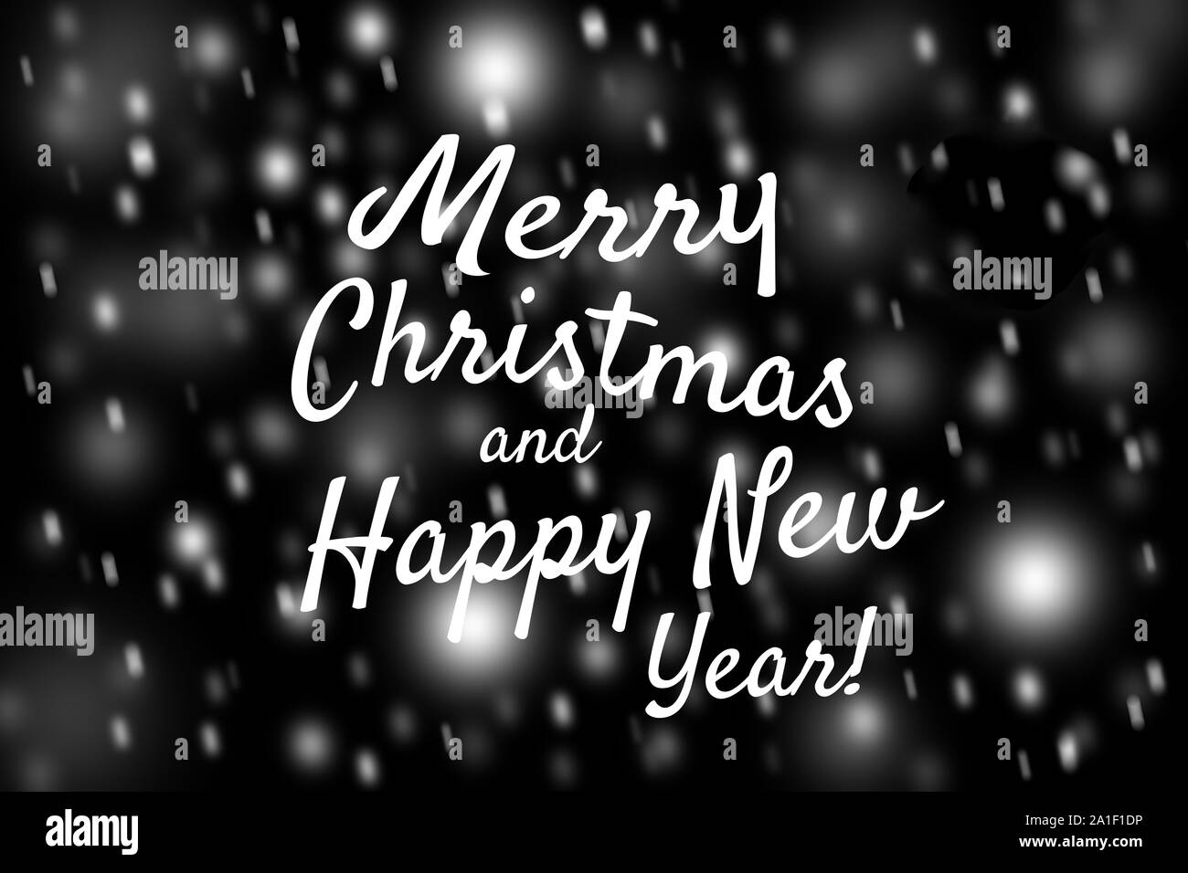 Merry christmas lettering number Black and White Stock Photos & Images ...