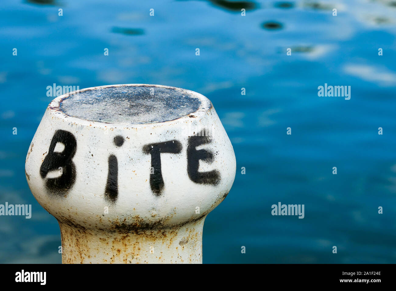Bollard, Former Rambaud Harbor, Lyon, France Stock Photo - Alamy