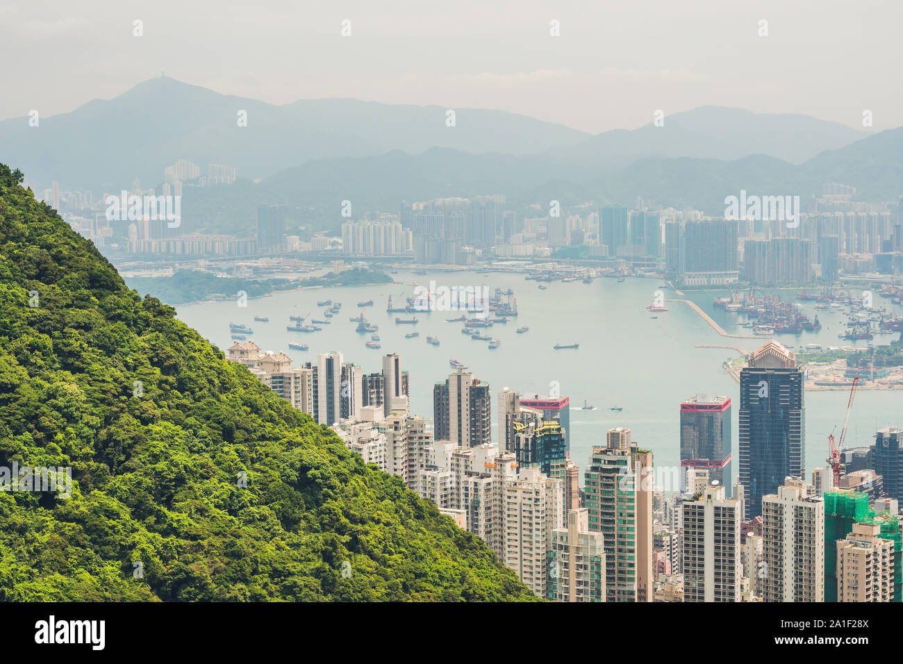 Hong Kong skyline. View from Victoria Peak Stock Photo - Alamy